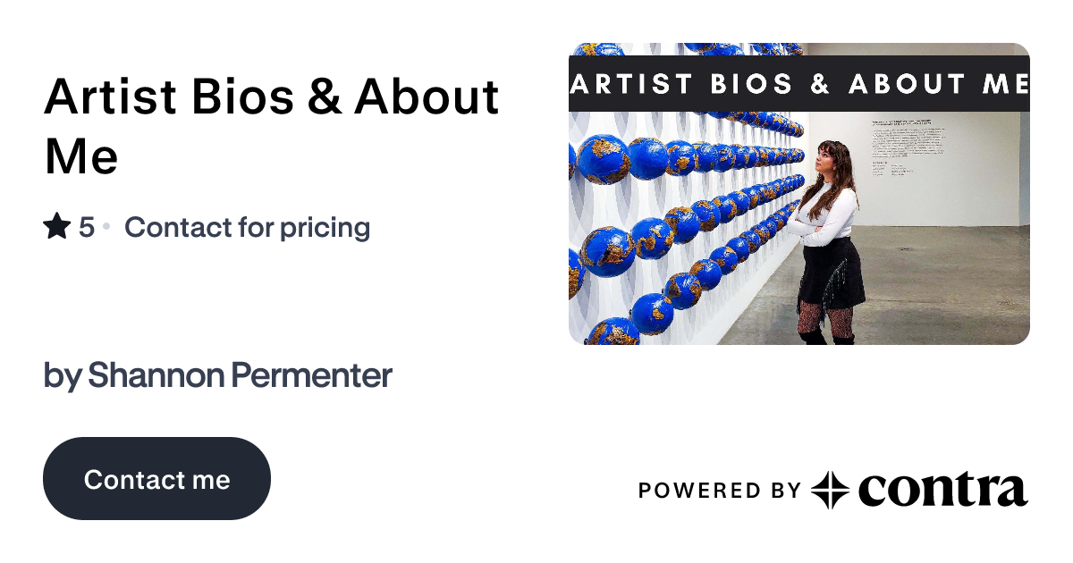 Artist Bios & About Me by Shannon Permenter