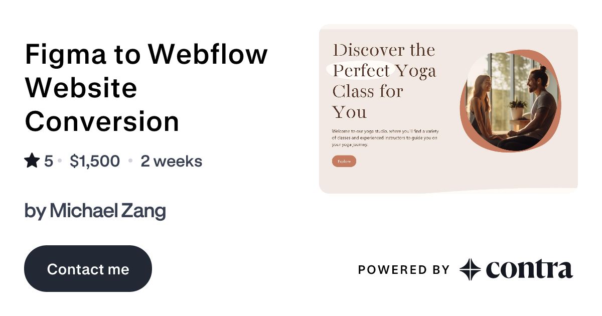 Figma to Webflow Website Conversion by Michael Zang