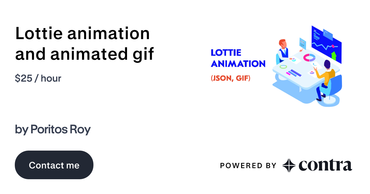 Lottie animation and animated gif by Poritos Roy