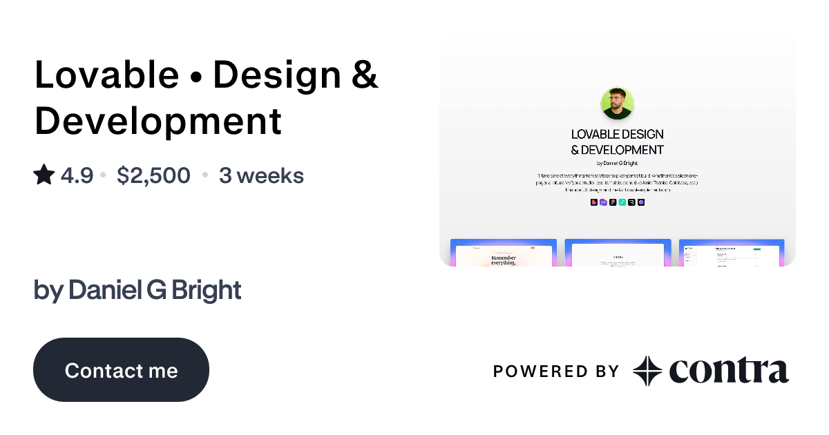 Lovable • Design & Development by Daniel G Bright