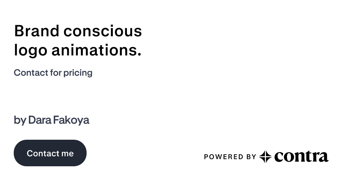 Brand conscious logo animations. by Dara Fakoya