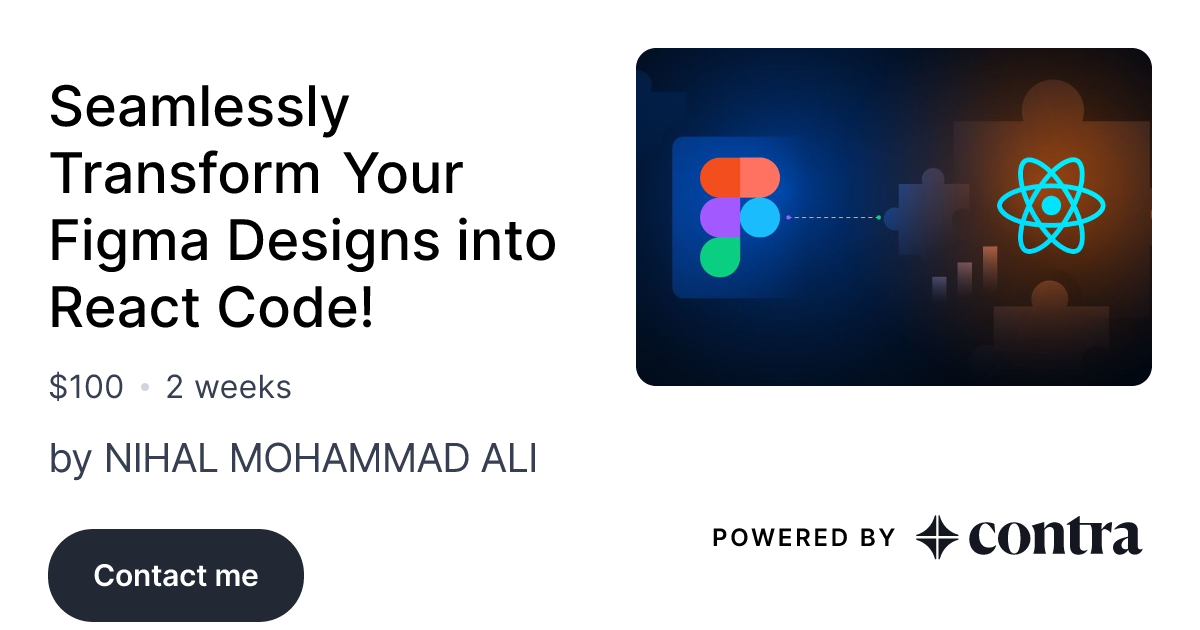 Seamlessly Transform Your Figma Designs into React Code! by NIHAL ... Seamlessly Transform Your Figma Designs into React Code! by NIHAL ...