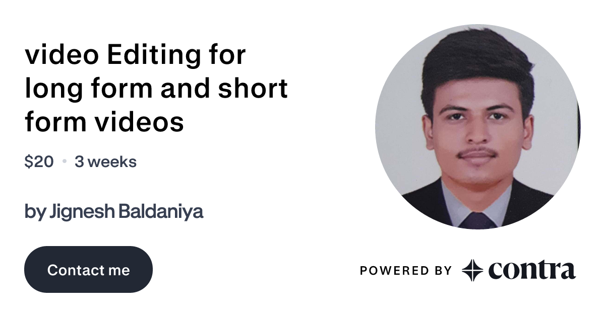 video Editing for long form and short form videos by Jignesh Baldaniya