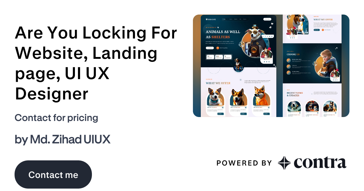 Are You Locking For Website, Landing page, UI UX Designer by Md. Zihad UIUX