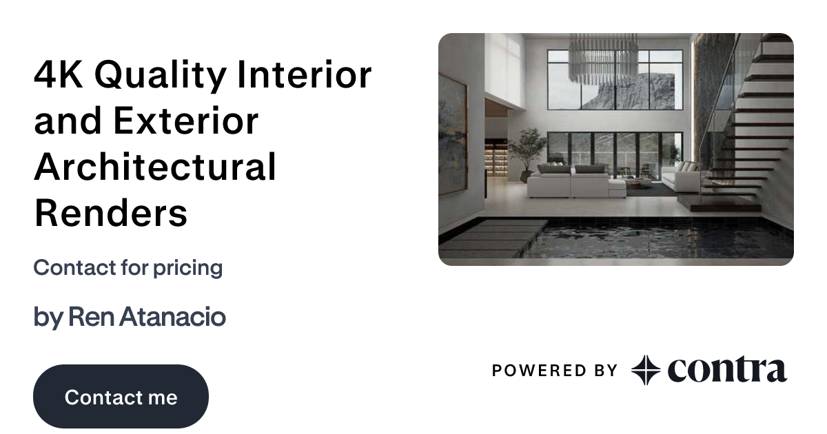 4K Quality Interior and Exterior Architectural Renders by Ren Atanacio