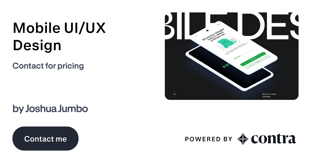 Mobile UI/UX Design by Joshua Jumbo