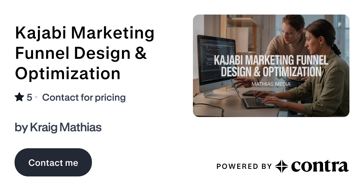 Kajabi Marketing Funnel Design & Optimization by Kraig Mathias