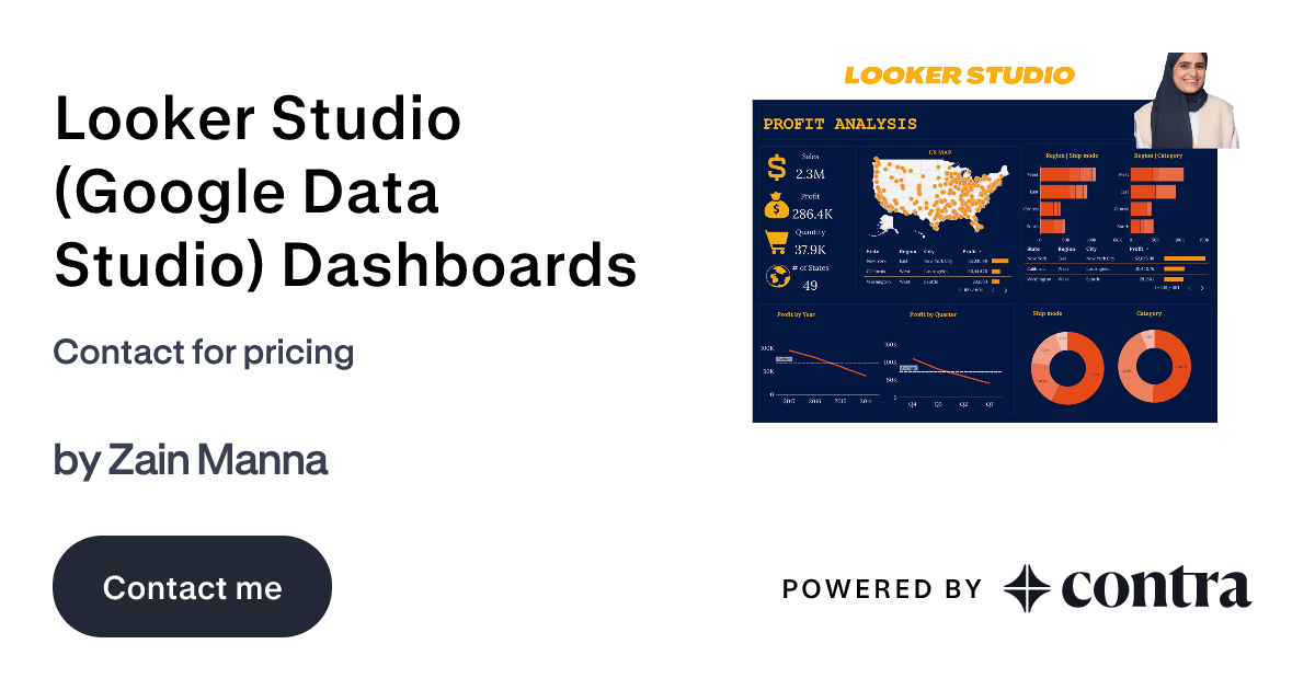 Looker Studio (Google Data Studio) Dashboards by Zain Manna