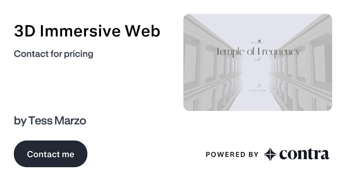 3D Immersive Web by Tess Marzo