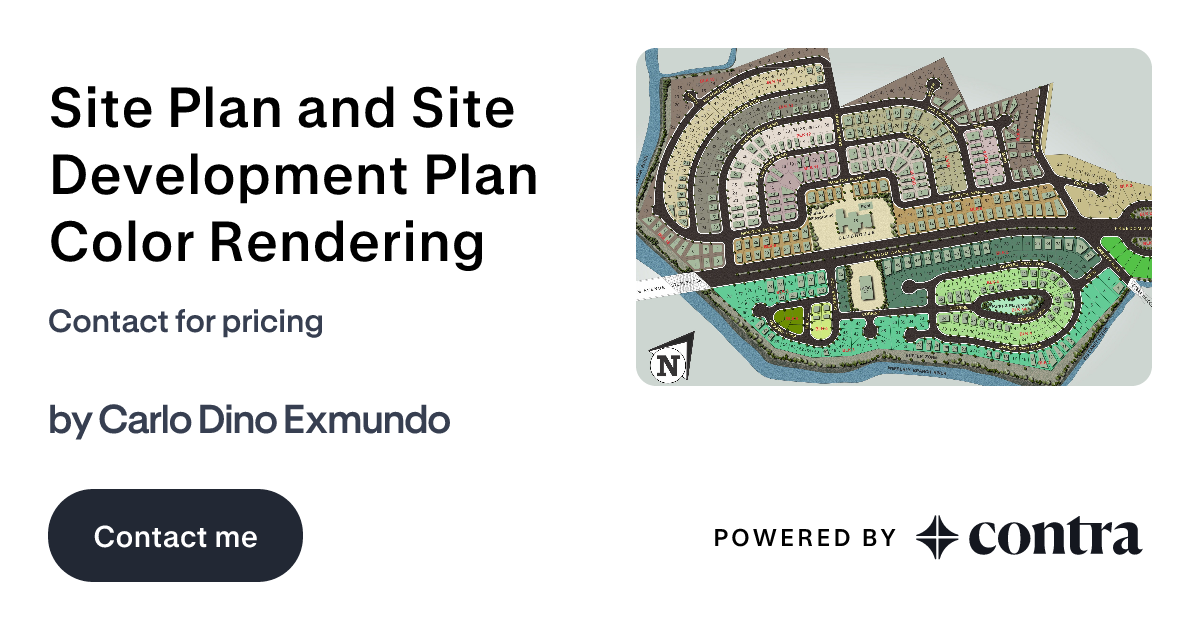 Site Plan and Site Development Plan Color Rendering by Carlo Dino Exmundo
