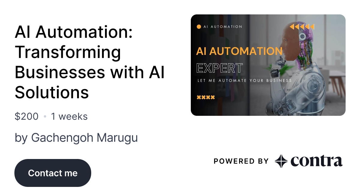 AI Automation: Transforming Businesses with AI Solutions by Gachengoh ... AI Automation: Transforming Businesses with AI Solutions by Gachengoh ...