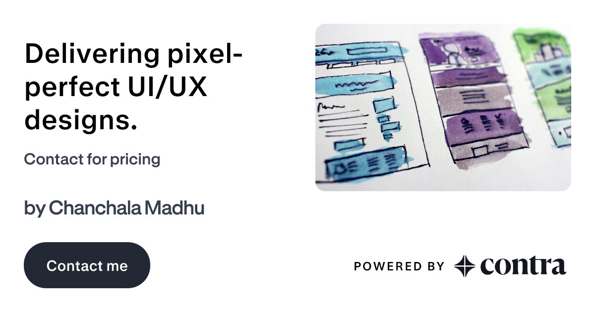 Delivering pixel-perfect UI/UX designs. by Chanchala Madhu