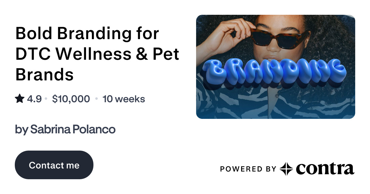 Bold Branding for DTC Wellness & Pet Brands by Sabrina Polanco