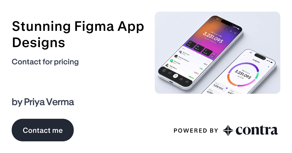 Stunning Figma App Designs by Priya Verma