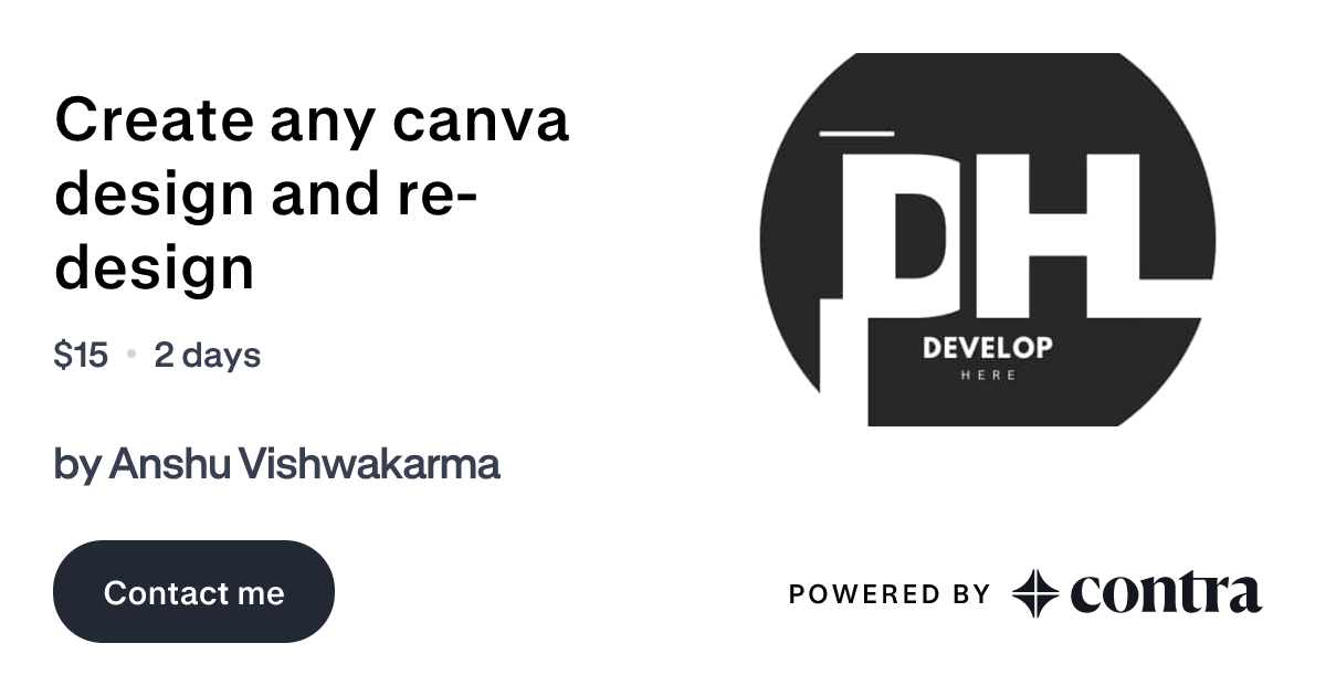 Create any canva design and re-design by Anshu Vishwakarma