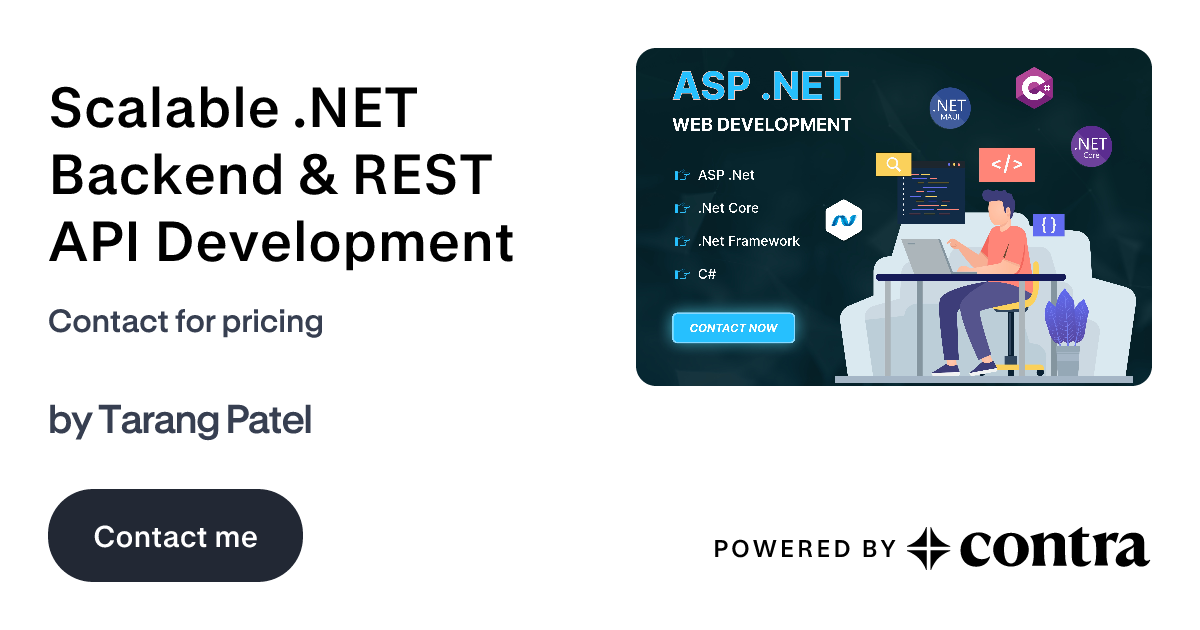 Scalable .NET Backend & REST API Development by Tarang Patel