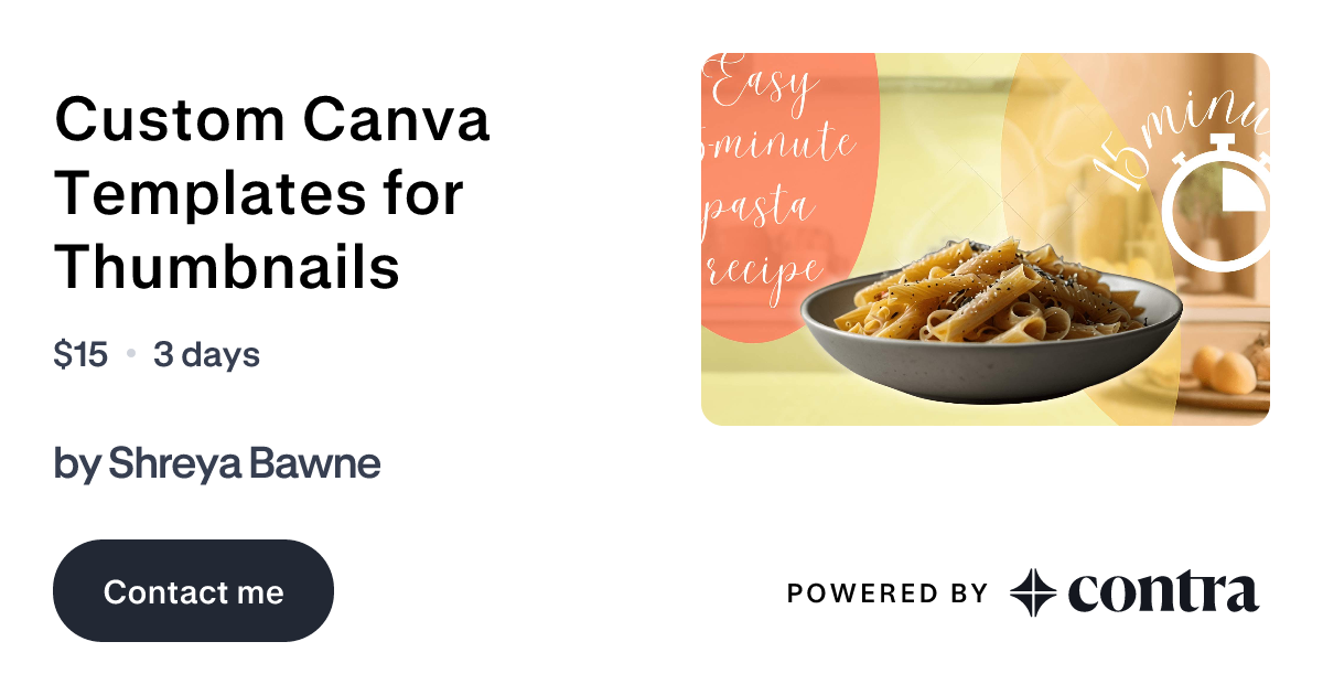 Custom Canva Templates for Thumbnails by Shreya Bawne