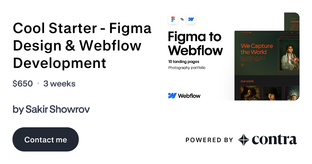 Cool Starter - Figma Design & Webflow Development by Sakir Showrov