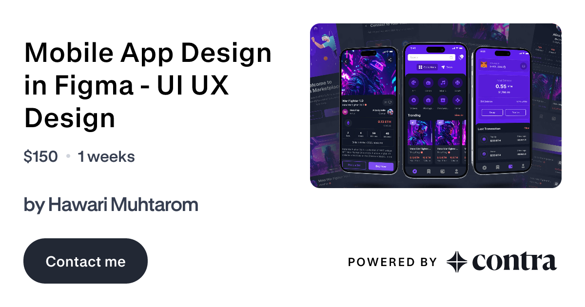 Mobile App Design in Figma - UI UX Design by Hawari Muhtarom