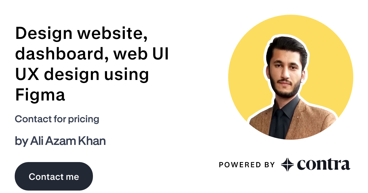 Design website, dashboard, web UI UX design using Figma by Ali Azam Khan
