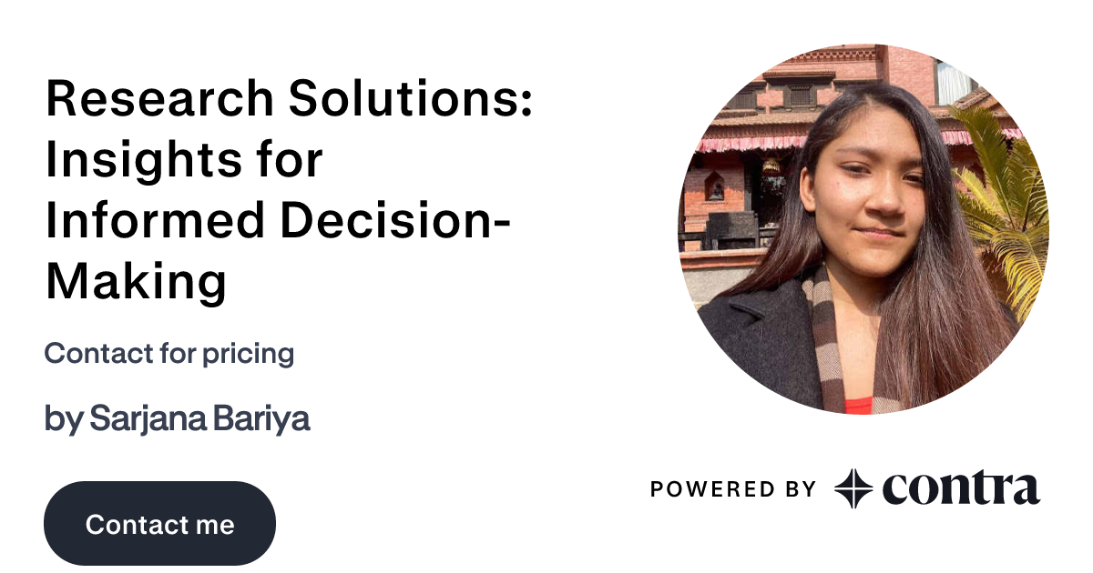 Research Solutions: Insights for Informed Decision-Making by Sarjana Bariya