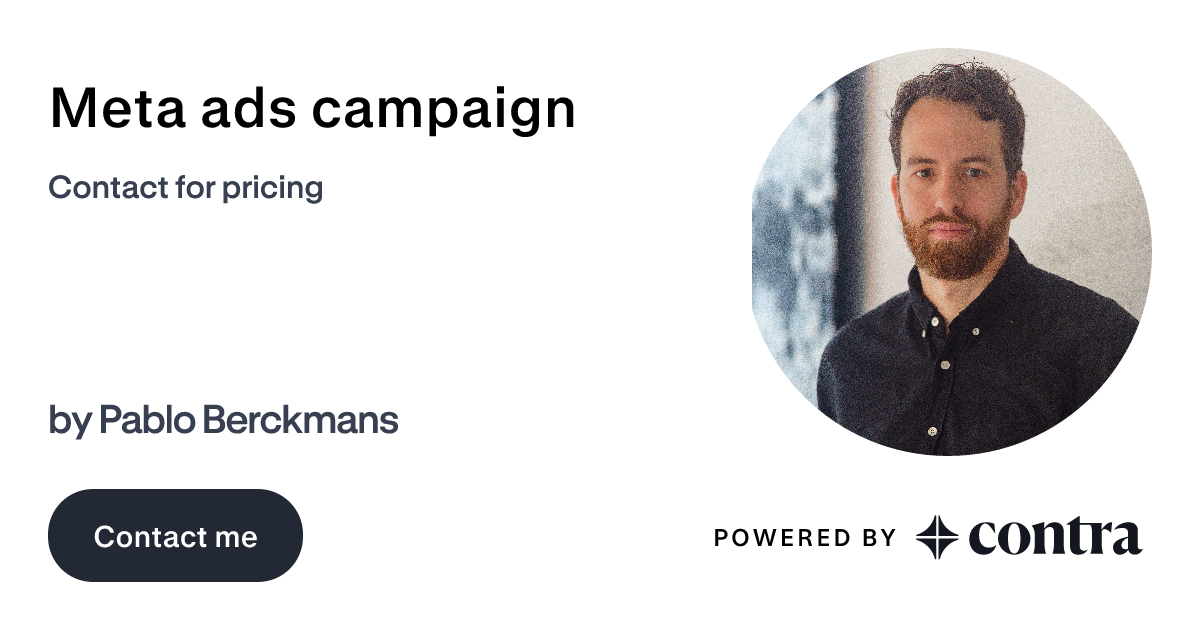 Meta ads campaign by Pablo Berckmans