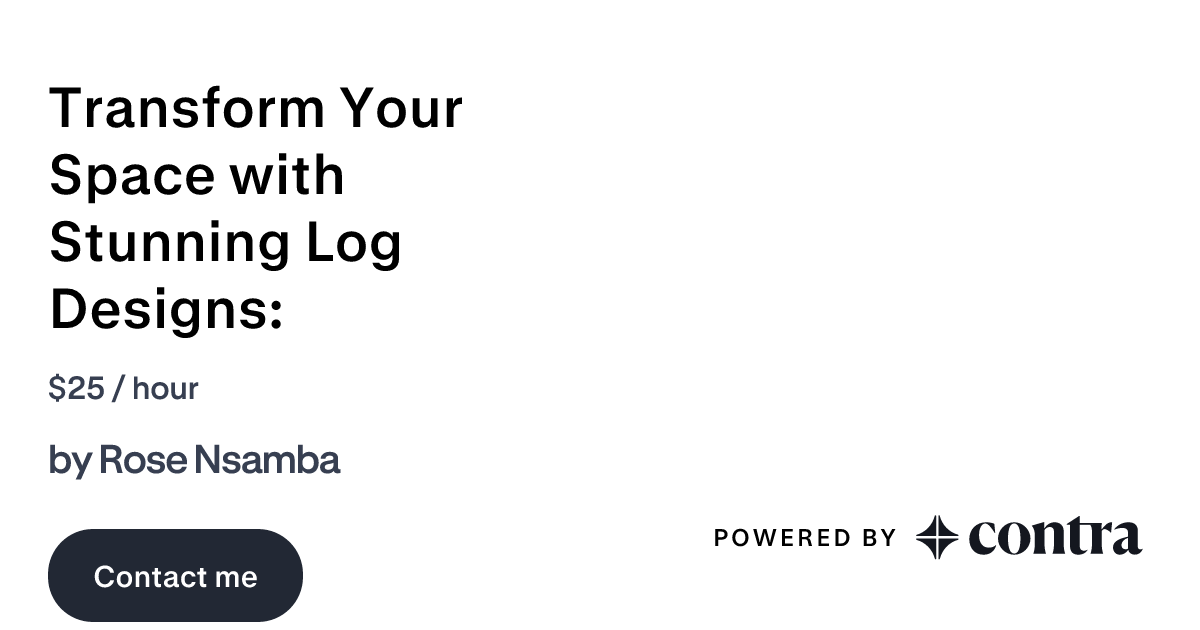Transform Your Space with Stunning Log Designs: by Rose Nsamba