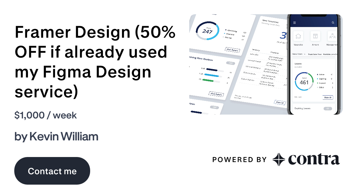Framer Design (50% OFF if already used my Figma Design service) by ...