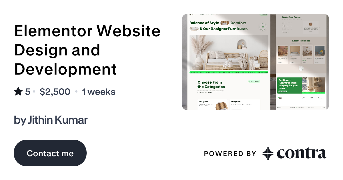 Elementor Website Design and Development by Jithin Kumar
