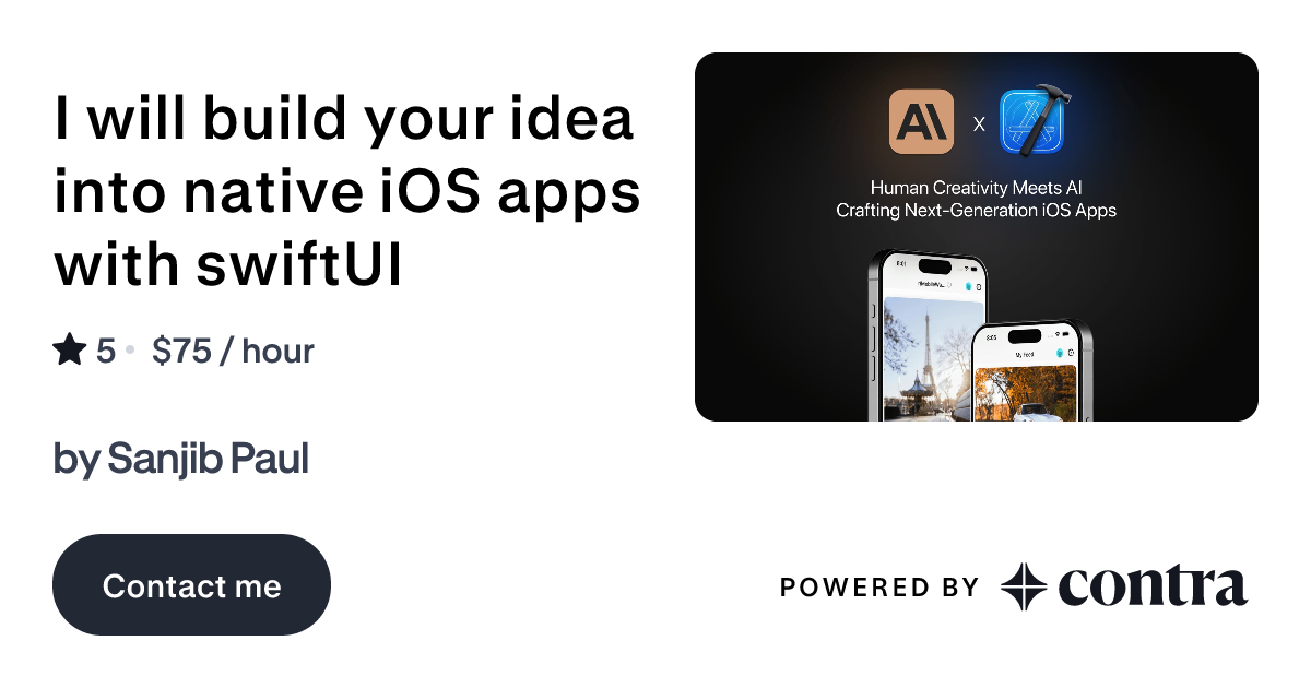 I will build your idea into native iOS apps with swiftUI by Sanjib Paul
