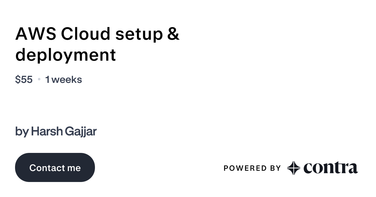 AWS Cloud setup & deployment by Harsh Gajjar