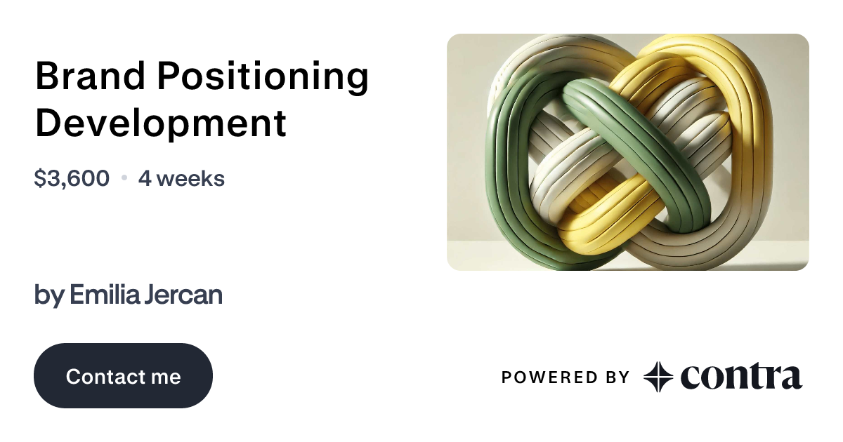 Brand Positioning Development by Emilia Jercan