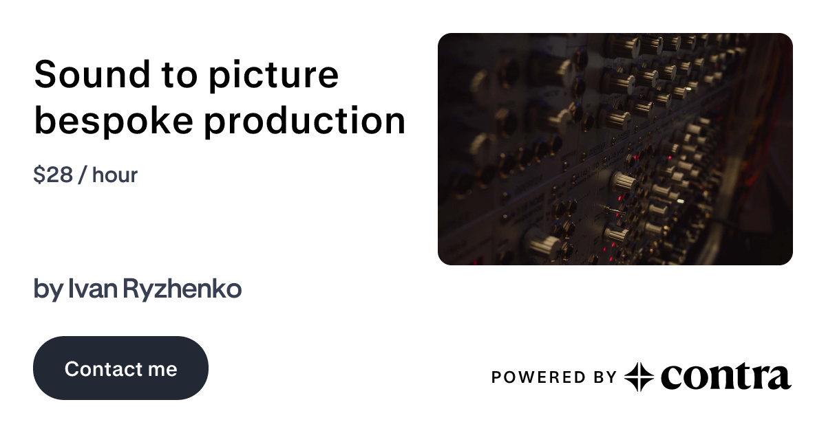 Sound to picture bespoke production by Ivan Ryzhenko