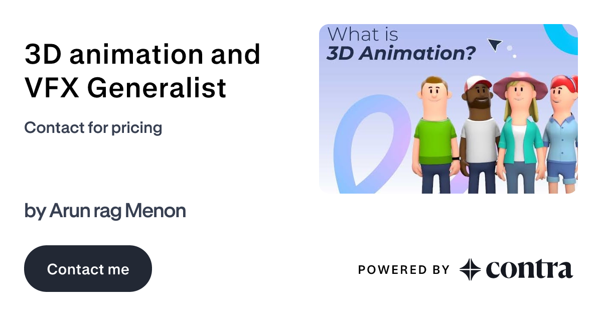 3D animation and VFX Generalist by Arun Rag Menon