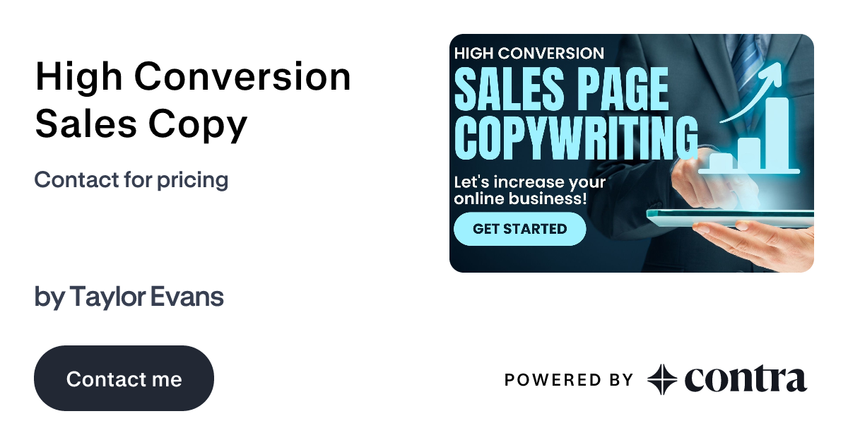 High Conversion Sales Copy by Taylor Evans