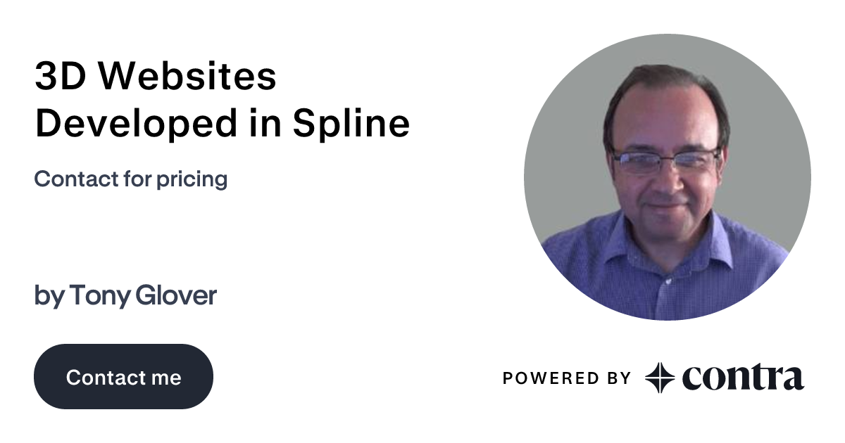 3D Websites Developed in Spline by Tony Glover