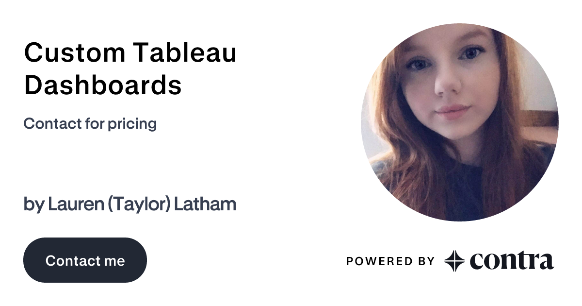 Custom Tableau Dashboards by Lauren (Taylor) Latham