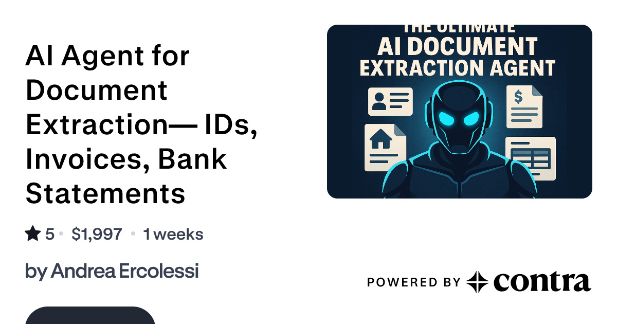 AI Agent for Document Extraction— IDs, Invoices, Bank Statements by ...