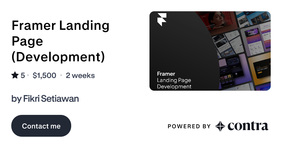 Fast Figma to Framer Landing Page (Development) by Fikri Setiawan