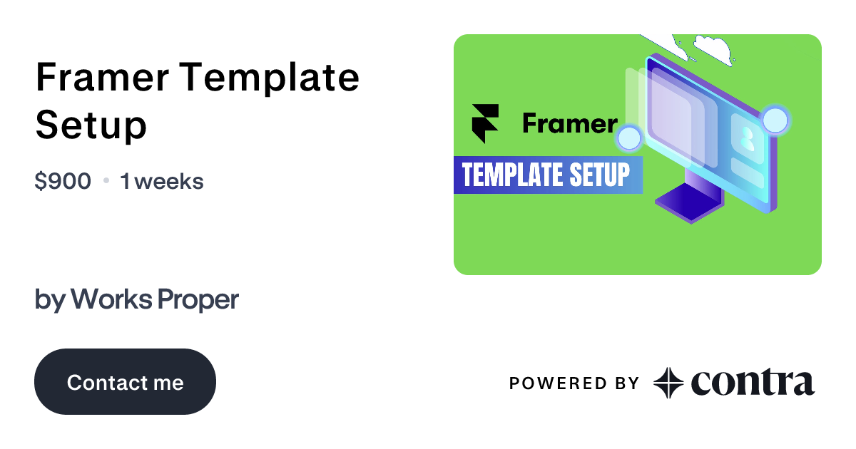 Framer Template Setup by Works Proper