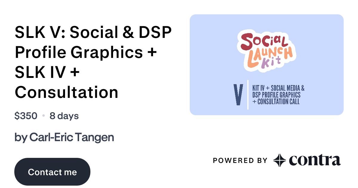 SLK V: Social & DSP Profile Graphics + SLK IV + Consultation by Carl-Eric Tangen