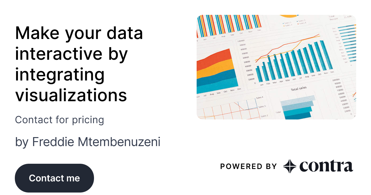 Make your data interactive by integrating visualizations by Freddie ... Make your data interactive by integrating visualizations by Freddie ...
