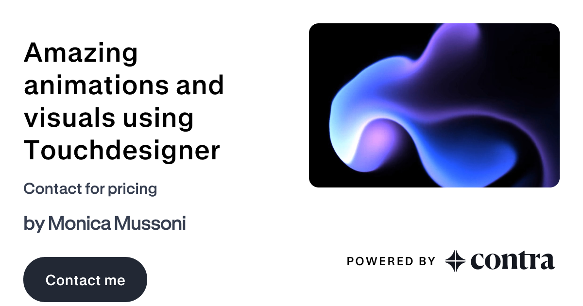 Amazing animations and visuals using Touchdesigner by Monica Mussoni