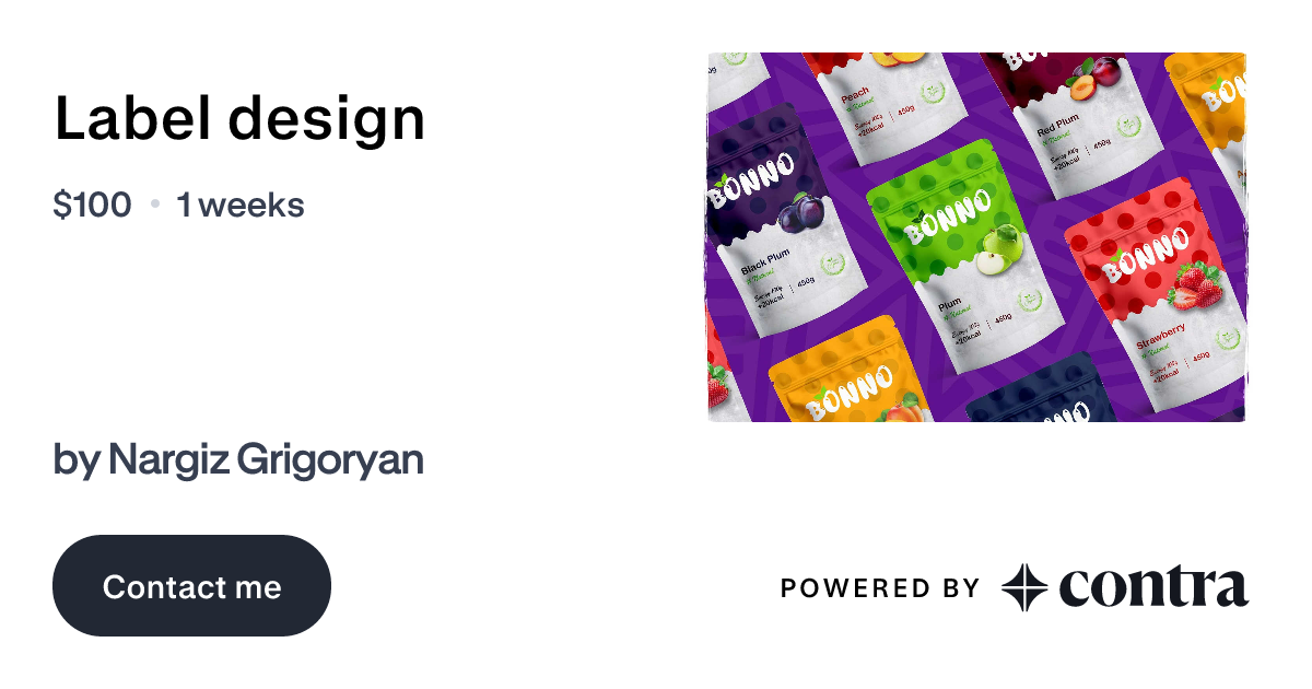 Label design by Nargiz Grigoryan