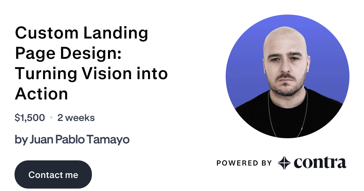 Custom Landing Page Design: Turning Vision into Action by Juan Pablo Tamayo