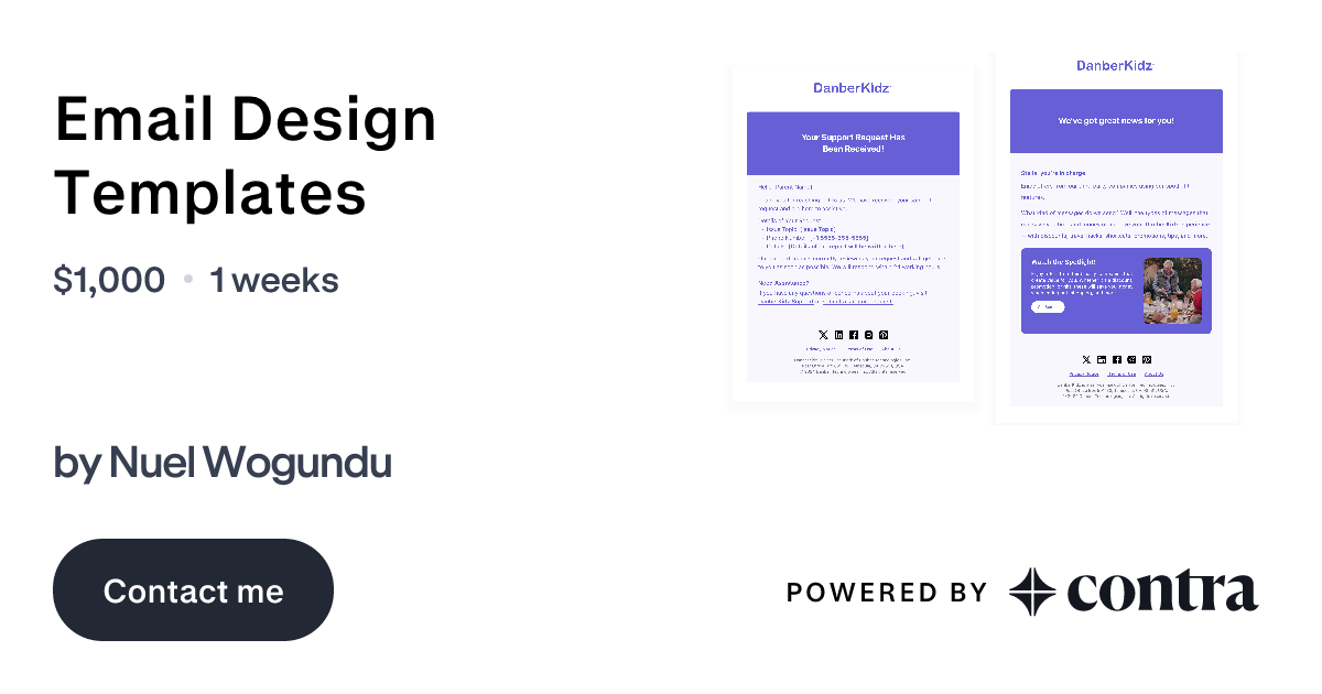 Email Design Templates by Emmanuel Wogundu
