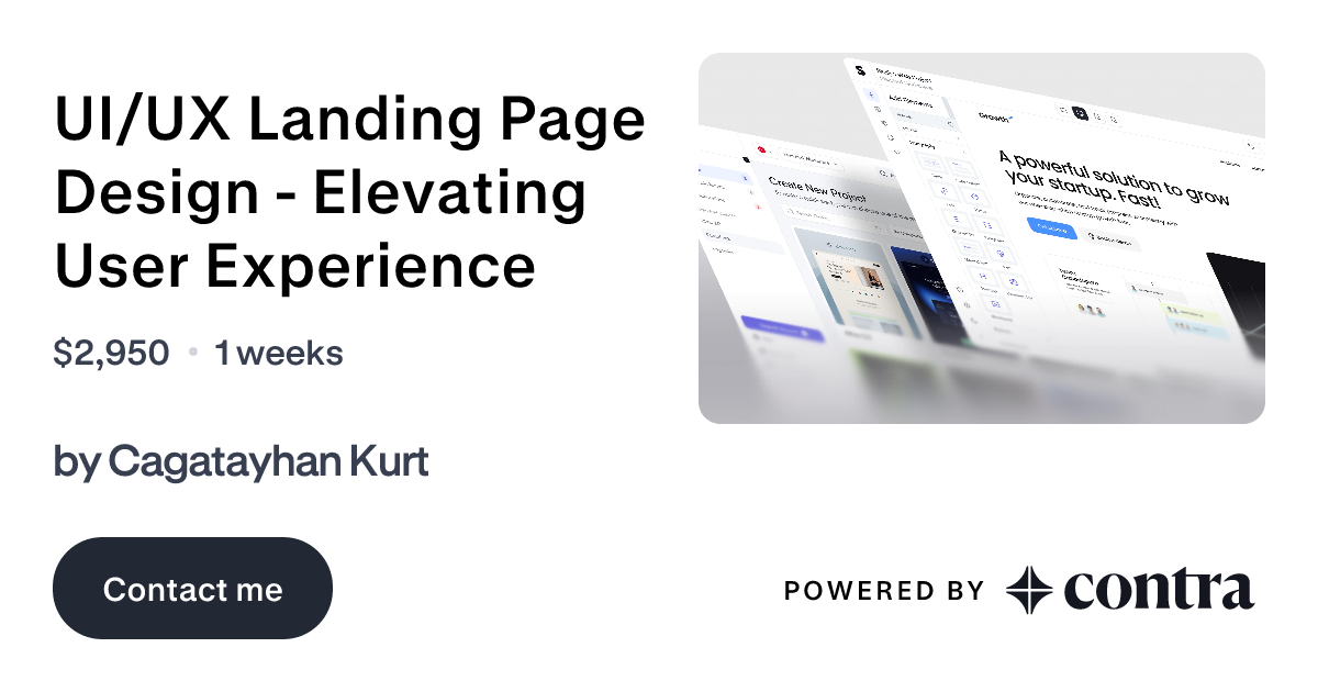 UI/UX Landing Page Design - Elevating User Experience by Cagatayhan Kurt