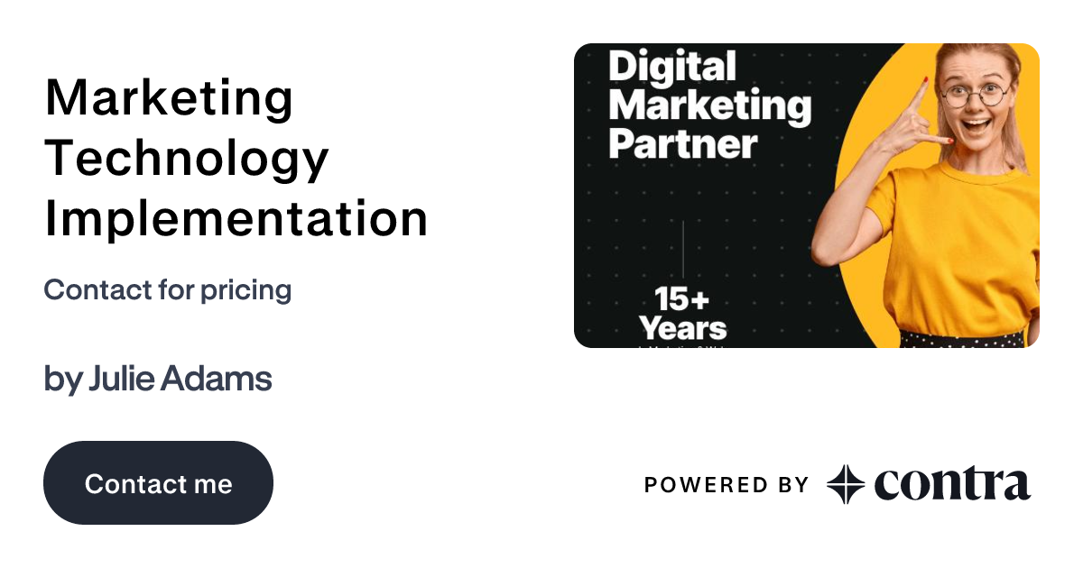 Marketing Technology Implementation by Julie Adams