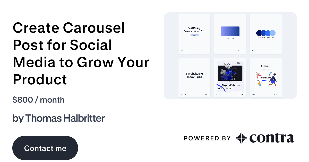Create Carousel Post for Social Media to Grow Your Product by Thomas ...