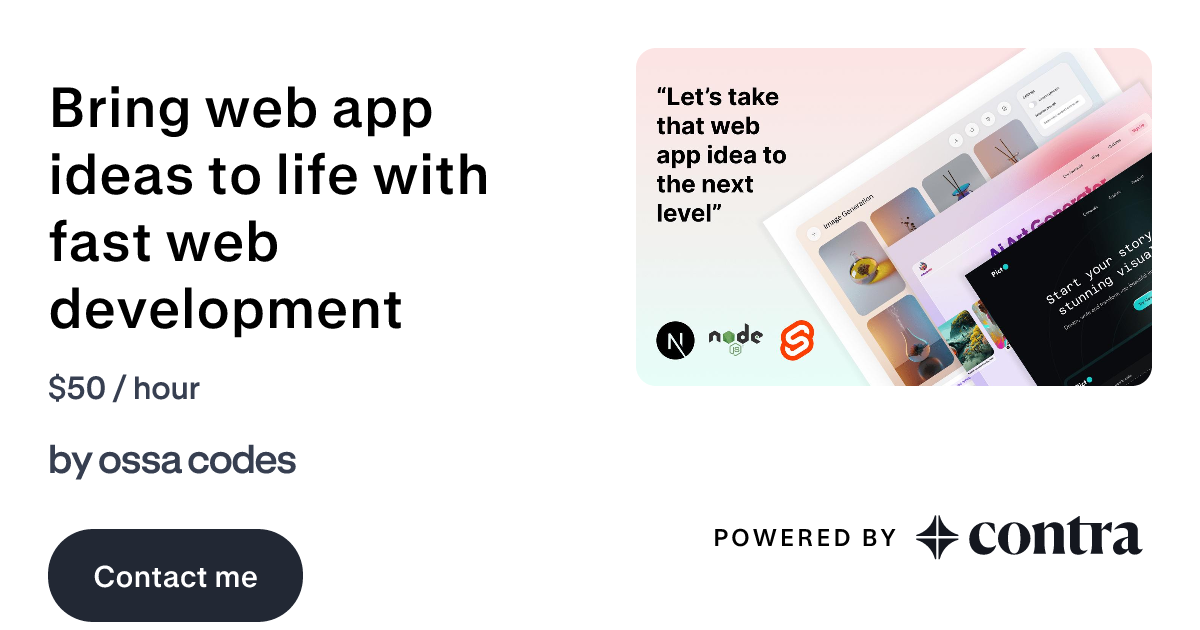 Bring web app ideas to life with fast web development by ossa codes